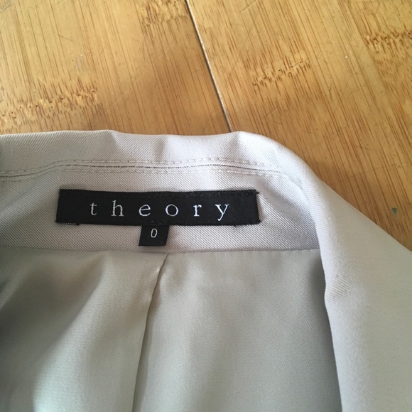 Theory | Jackets & Coats | Theory Beige Jacket Synthetic Texture | Poshmark